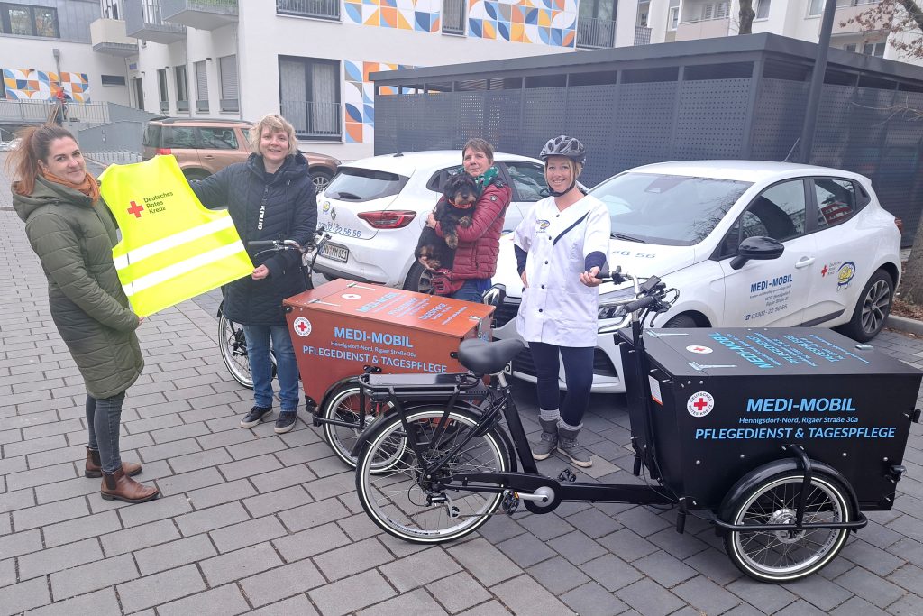 Pflegedienst von MEDI-MOBIL setzt auf Lastenfahrräder